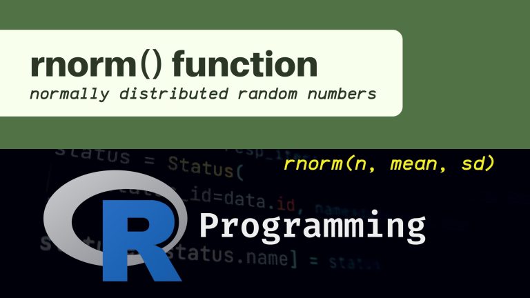 rnorm() Function in R - Coding Campus